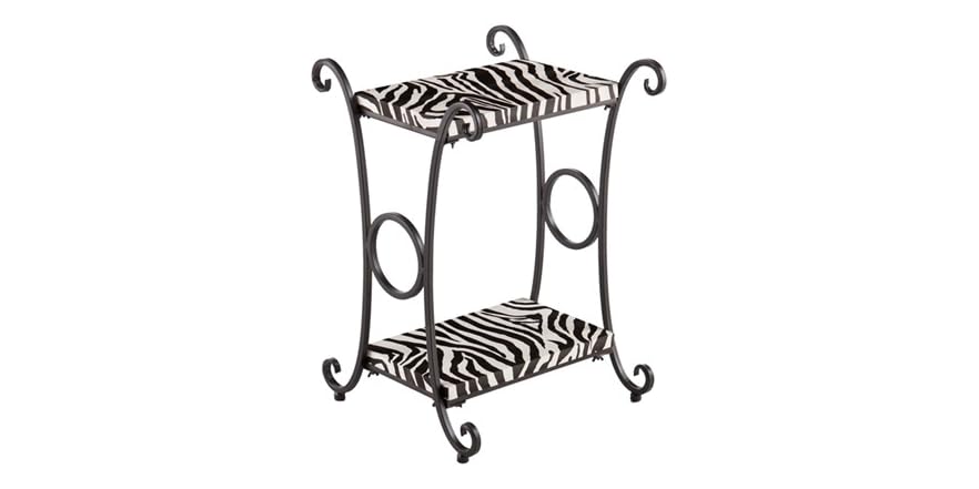 SEI Animal Print Accent Table – Zebra