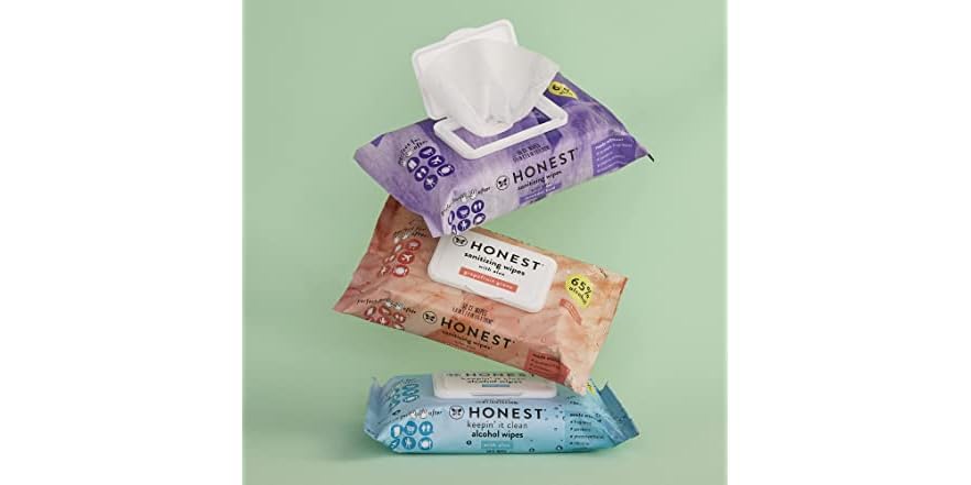 (3 or 6-Pack) The Honest Company Alcohol Wipes