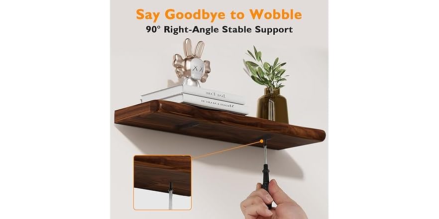 Avytronx Floating Shelves for Wall Walnut