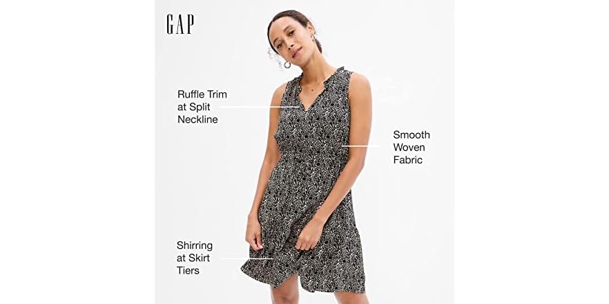 GAP Women's Split Neck Dress, XX-Small