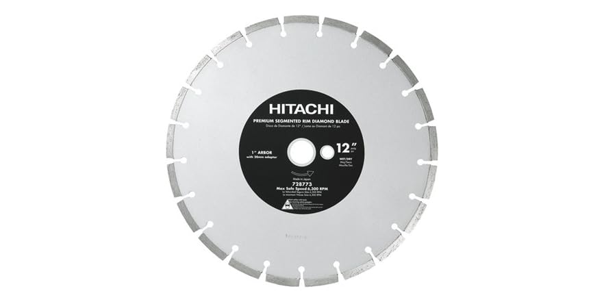 Hitachi 12" Diamond Segmented Saw Blade