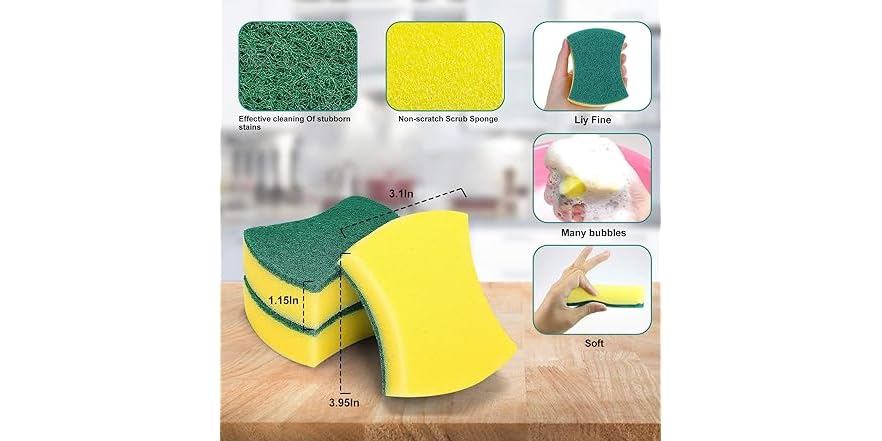 Kitchen Cleaning Sponges - 24 Pack