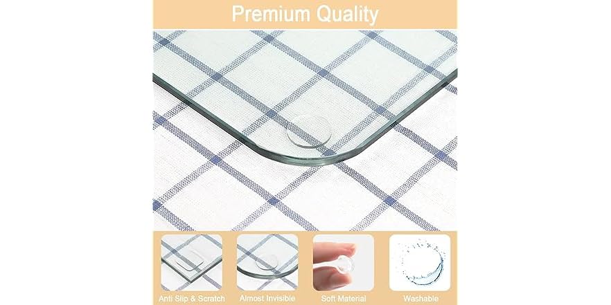 Clear Soft Glass Table Top Bumper 20 pcs