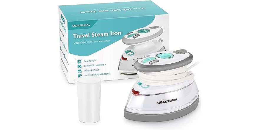 BEAUTURAL Mini Travel Steam Iron