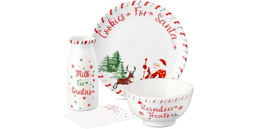 Santa Plate Christmas Dinnerware Set