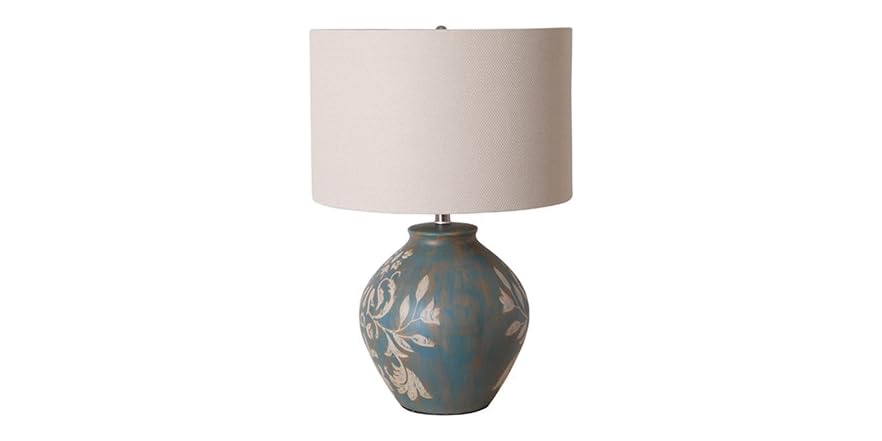 25.75 Turquoise Ceramic Table Lamp