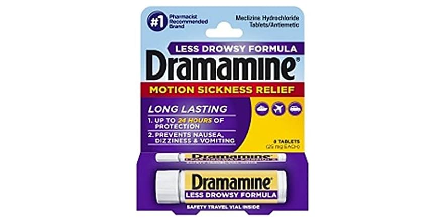 Dramamine Less Drwsy Tab Size 8 Ct