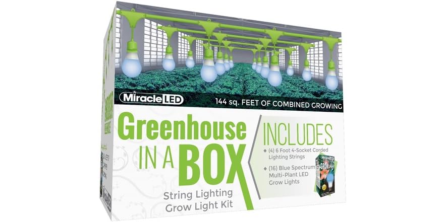 LED Greenhouse in a Box Grow Kit