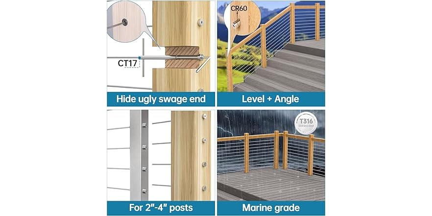 Muzata Cable Railing Kit