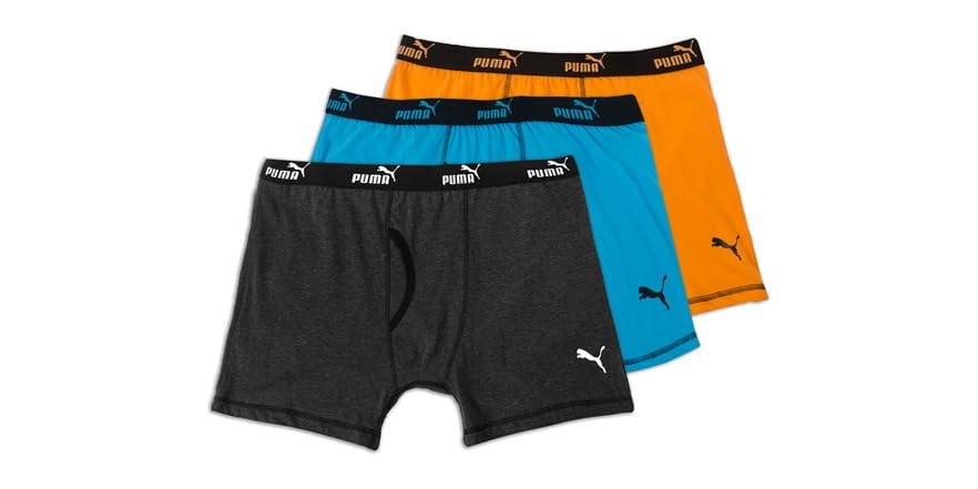Puma Boxer Briefs 3-Pack, Bright Combo
