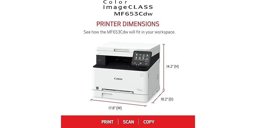Canon Color imageCLASS MF653Cdw Laser Printer (Open Box)