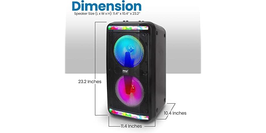 Pyle 600W Portable Bluetooth PA Speaker System