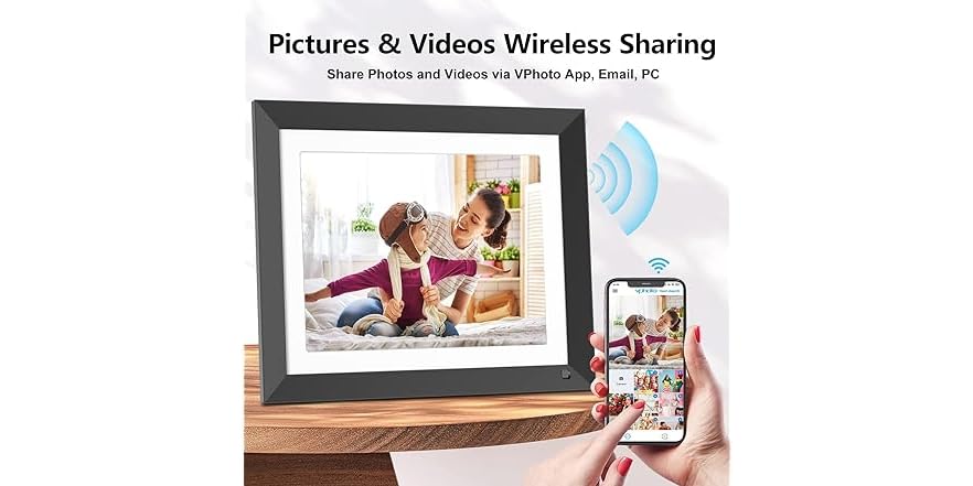 FULLJA Dual-WiFi Digital Photo Frame