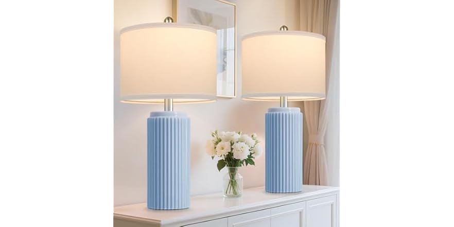 TOBUSA Ceramic Table Lamps Set of 2