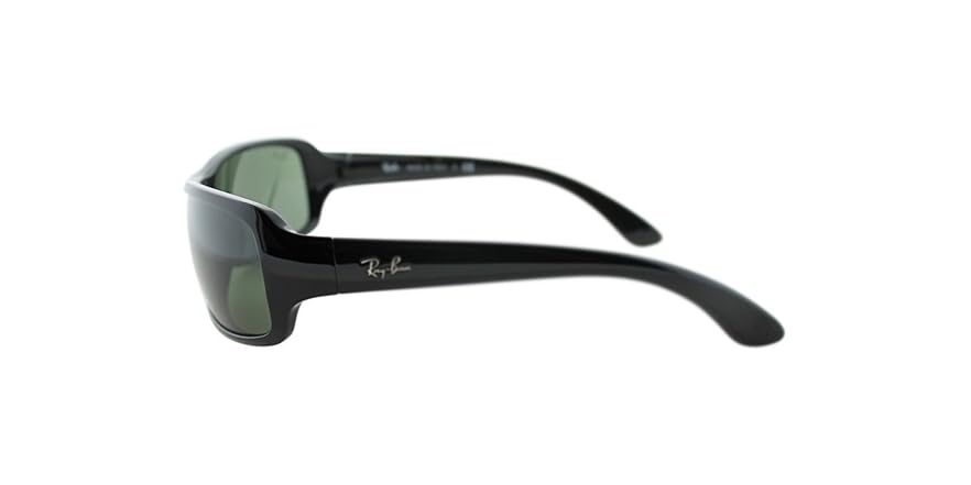 Rectangle Wrap Sunglasses, Black