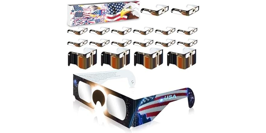 (100 PACK) Solar Eclipse Glasses NASA Approved