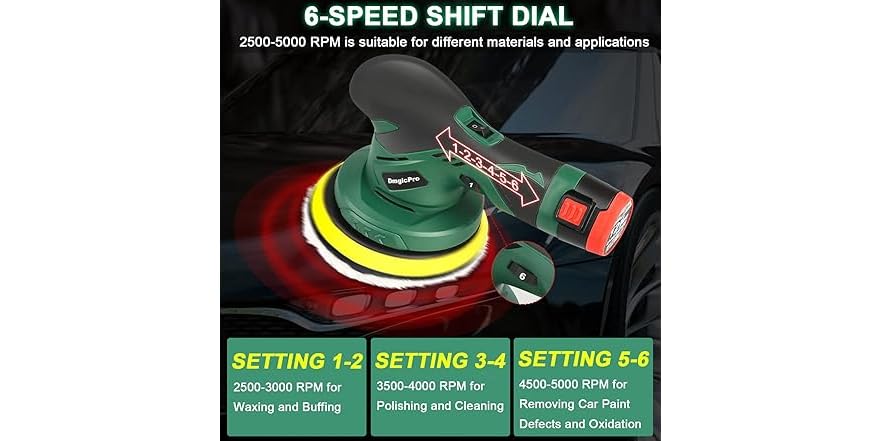 Rechargeable Car Buffer Polisher Kit