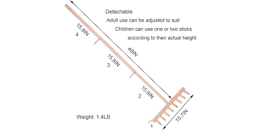 Outdoor 48" Zen Garden Rake Tool