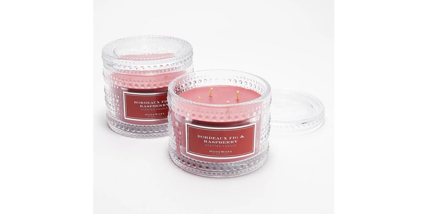 HomeWorx Set of 2 Fig & Raspberry Candle