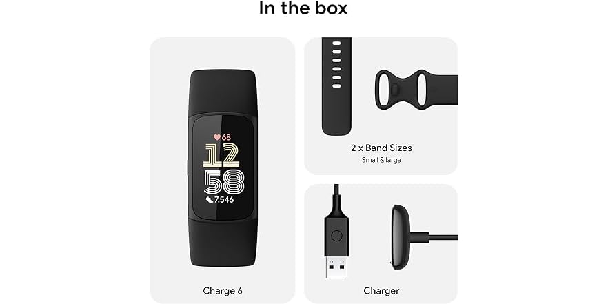 fitbit fitbit charge 6 k fitbit charge 6 black black (Open Box)