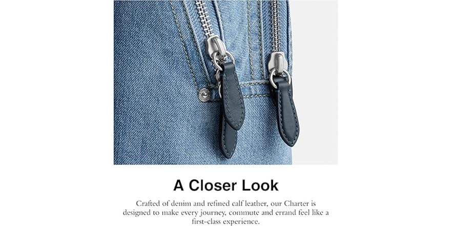 Coach Charter Backpack (Indigo Denim)