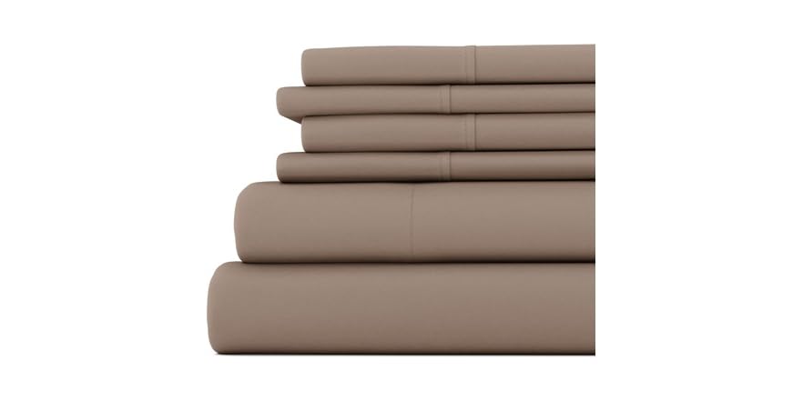 Breathable Hotel Style 6-PC Solid Sheets Set