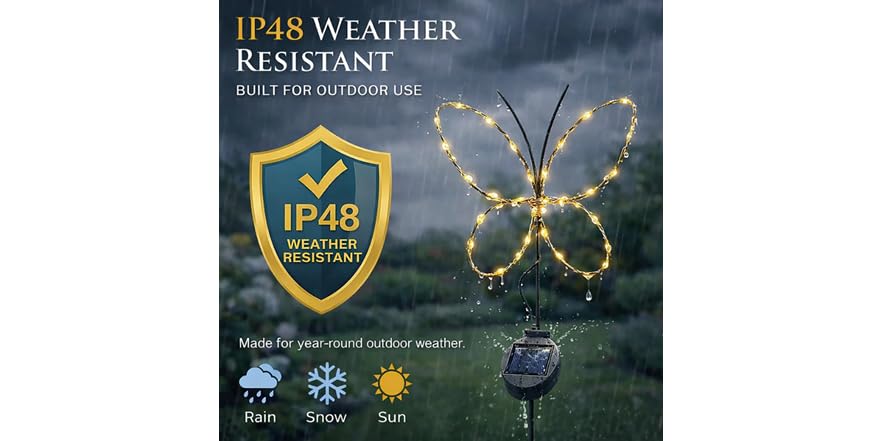 Touch Of ECO Solar Powered LED Garden Stake- Butterfly