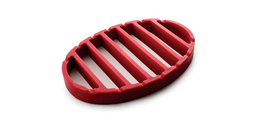 Red Oval Silicone Roast Rack
