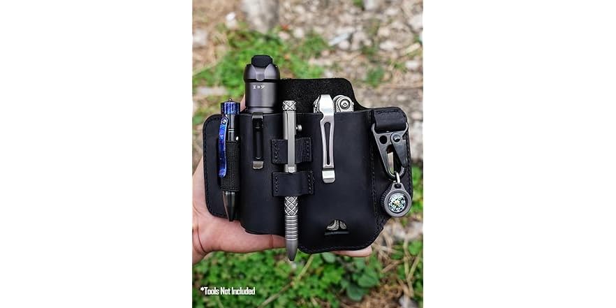 Leather Multitool Sheath With Keyclip