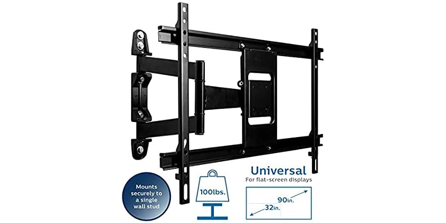 Philips Full Motion TV Wall Mount w/ Swivel Extension Arm
