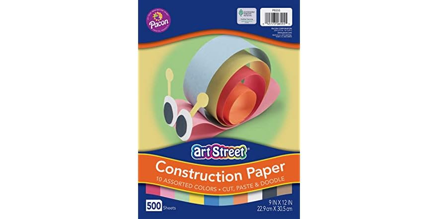Art Street Construction Paper, 500 Sheet
