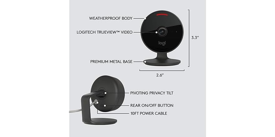 Logitech LO-961-000489-OB Logitech 1080p Outdoor Circle (Open Box)