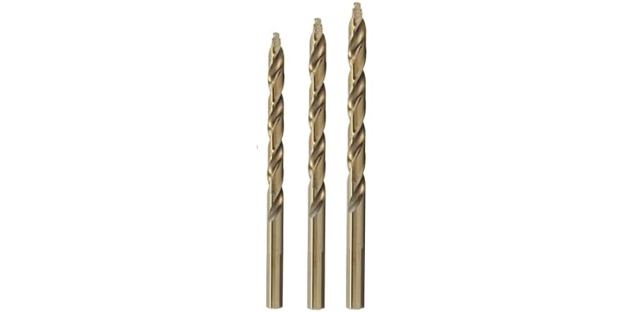 Drill America POUGSC3 3 Piece Cobalt Stepped Point Drill Bit Sample Kit