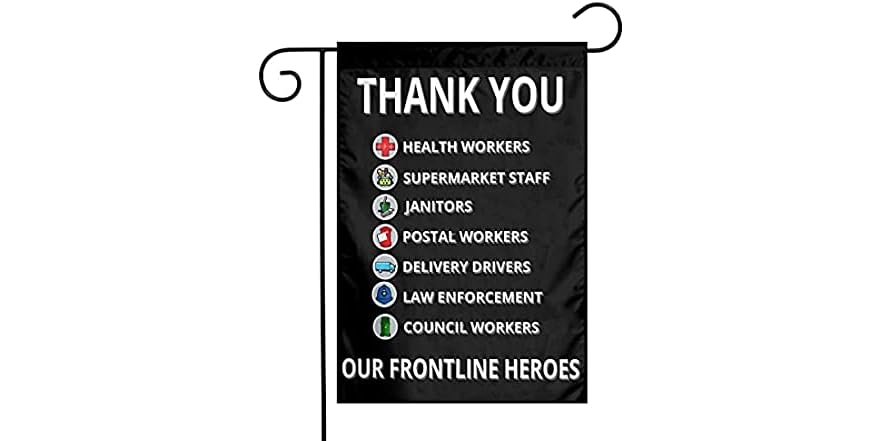 Thank You Essential Workers Garden Flag