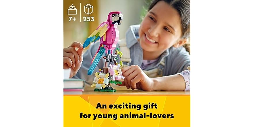 LEGO Pink Parrot Creator Set, 253pc