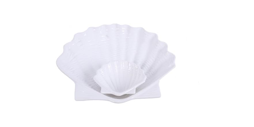 Shell Embossed Chip and Dip Set