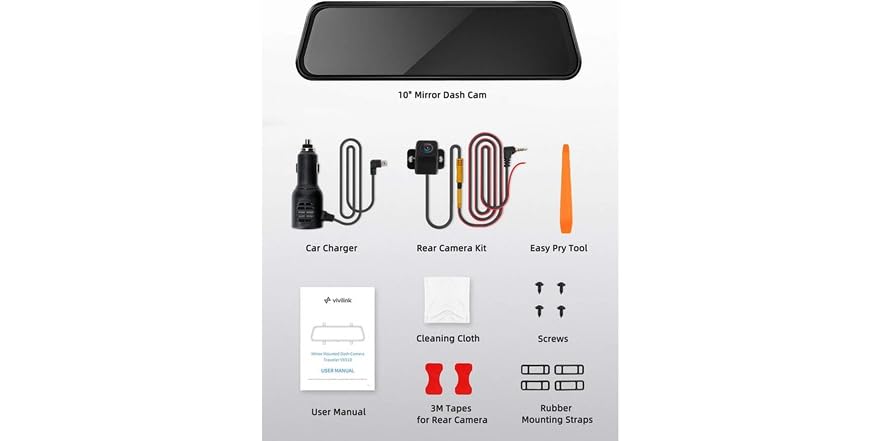 ViviLink VX510 2.5K Mirror Dual Dash Cam