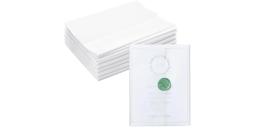 100 Pack Envelope Liners for 5x7 Cards