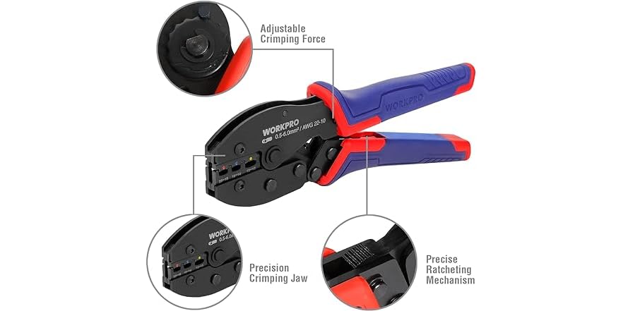 WORKPRO Crimping Tool Kit w/ 100pc Terminals