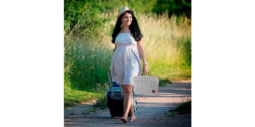 Bailey Cosmetics and Toiletry Bag (Red Stripe)