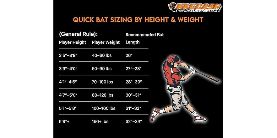 29 Inch Kids Maple Wood Baseball Bat