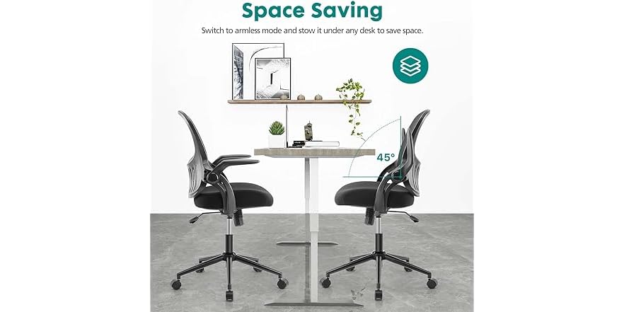 OLIXIS Ergonomic Flip-up Arm Chairs