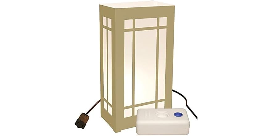 Electric Luminaria Kit with LumaBases, Gold Window - Set of 10