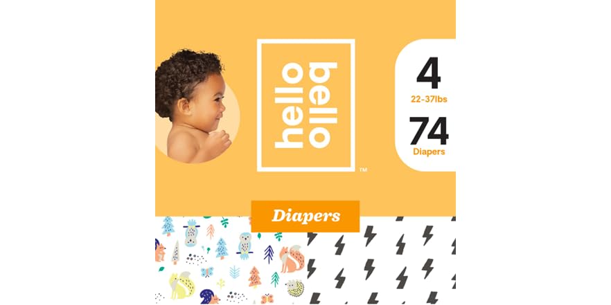 Hello Bello Diapers Bolt/Animal Size 3, 4 or 5