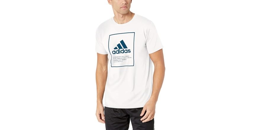 adidas Men's Badge Of Sport Box Emblem Graphic Tee