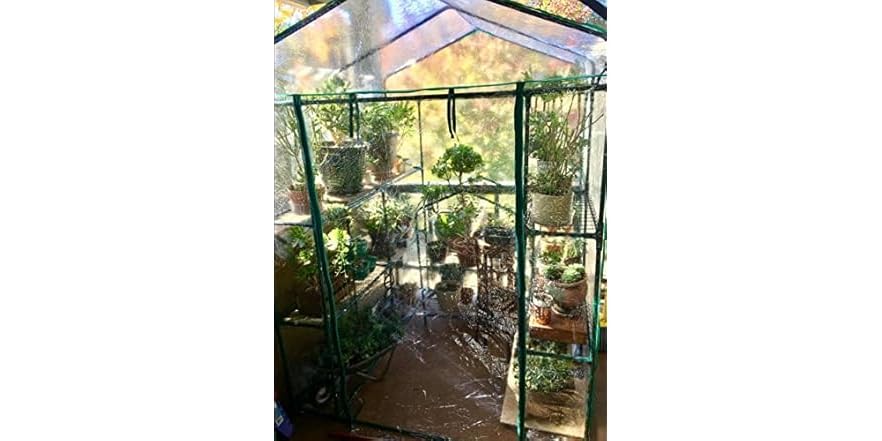 Home-Complete Walk in Greenhouse with 8 Sturdy Shelves