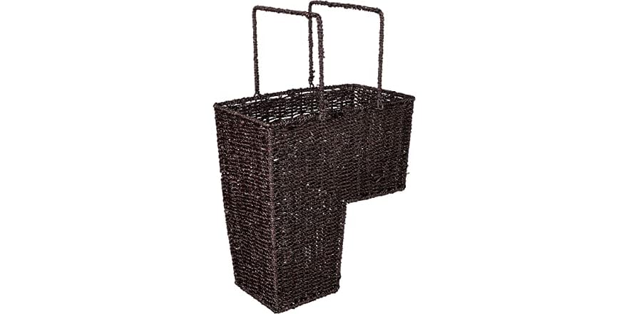 15" Wicker Storage Stair Basket