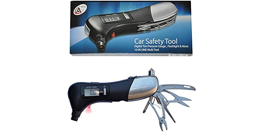Swiss Ascent Car Gift Tool, 10-in-1 Multi Tool