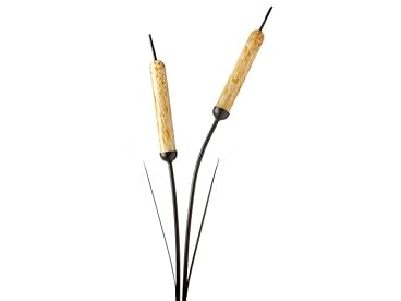 Double Cattails Solar Light, Brown