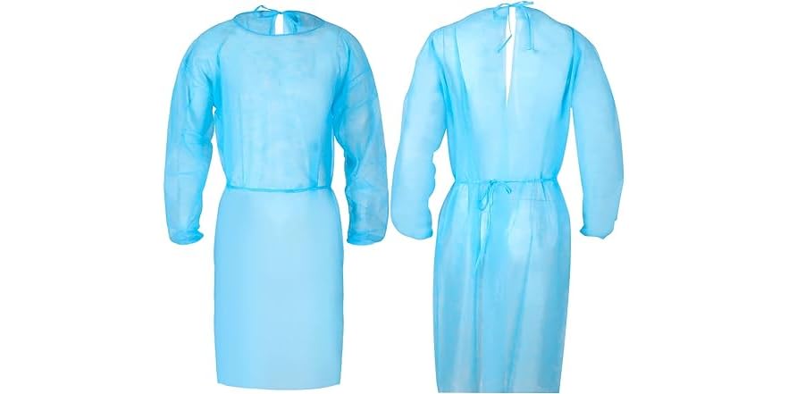 150 PC Disposable Tie Back PPE Gowns